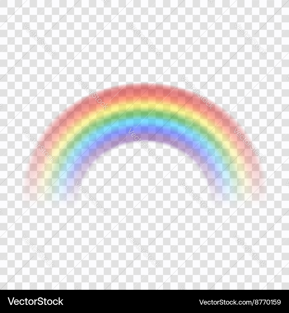 Rainbow icon realistic 1 Royalty Free Vector Image