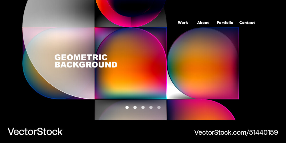 Round squares circles with fluid gradients Vector Image