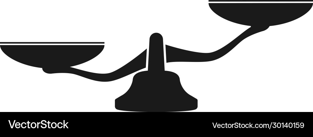 Scales black icon scale simple Royalty Free Vector Image