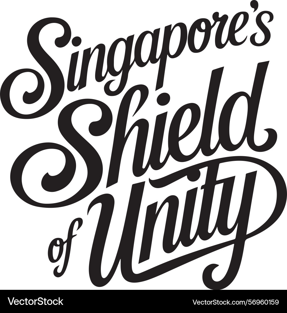 Singapores shield of unity logo Royalty Free Vector Image