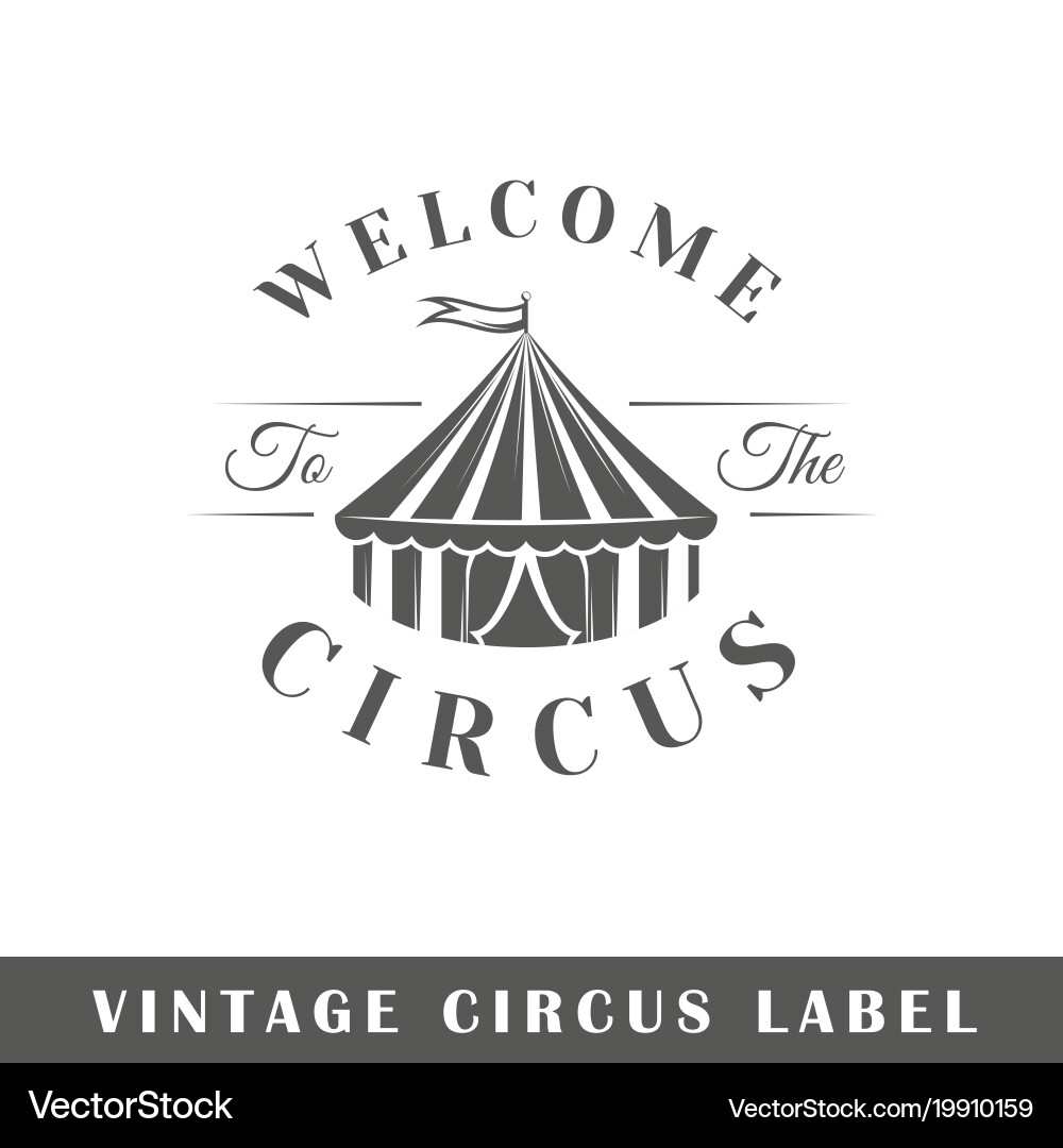 Vintage Circus Label Royalty Free Vector Image