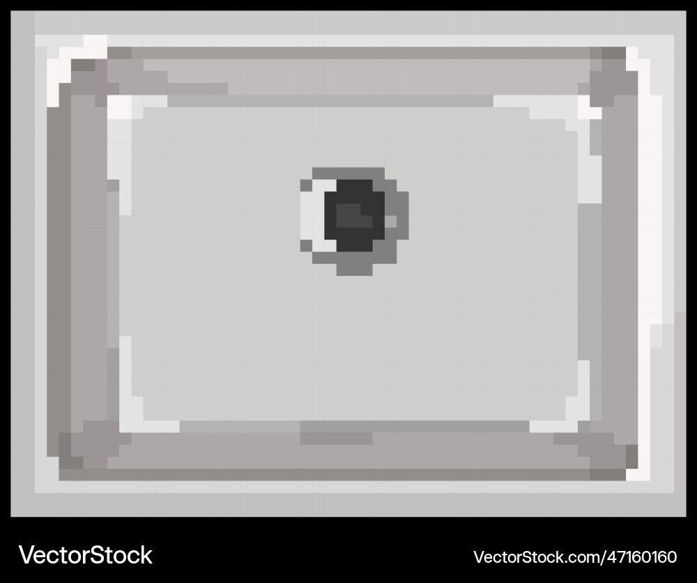 Bath sink ceramic game pixel art Royalty Free Vector Image
