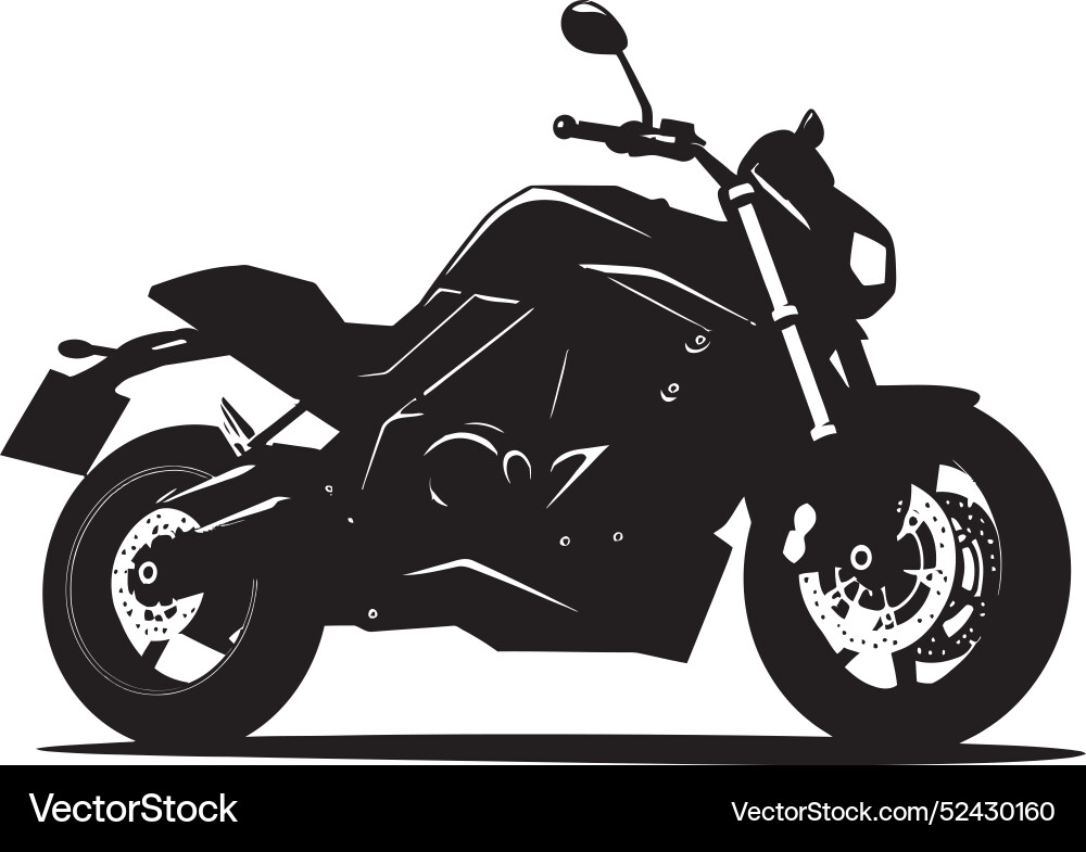 Choppers silhouetteclassic biker pose Royalty Free Vector