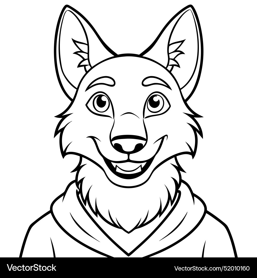 Eastern wolf screams icon Royalty Free Vector Image