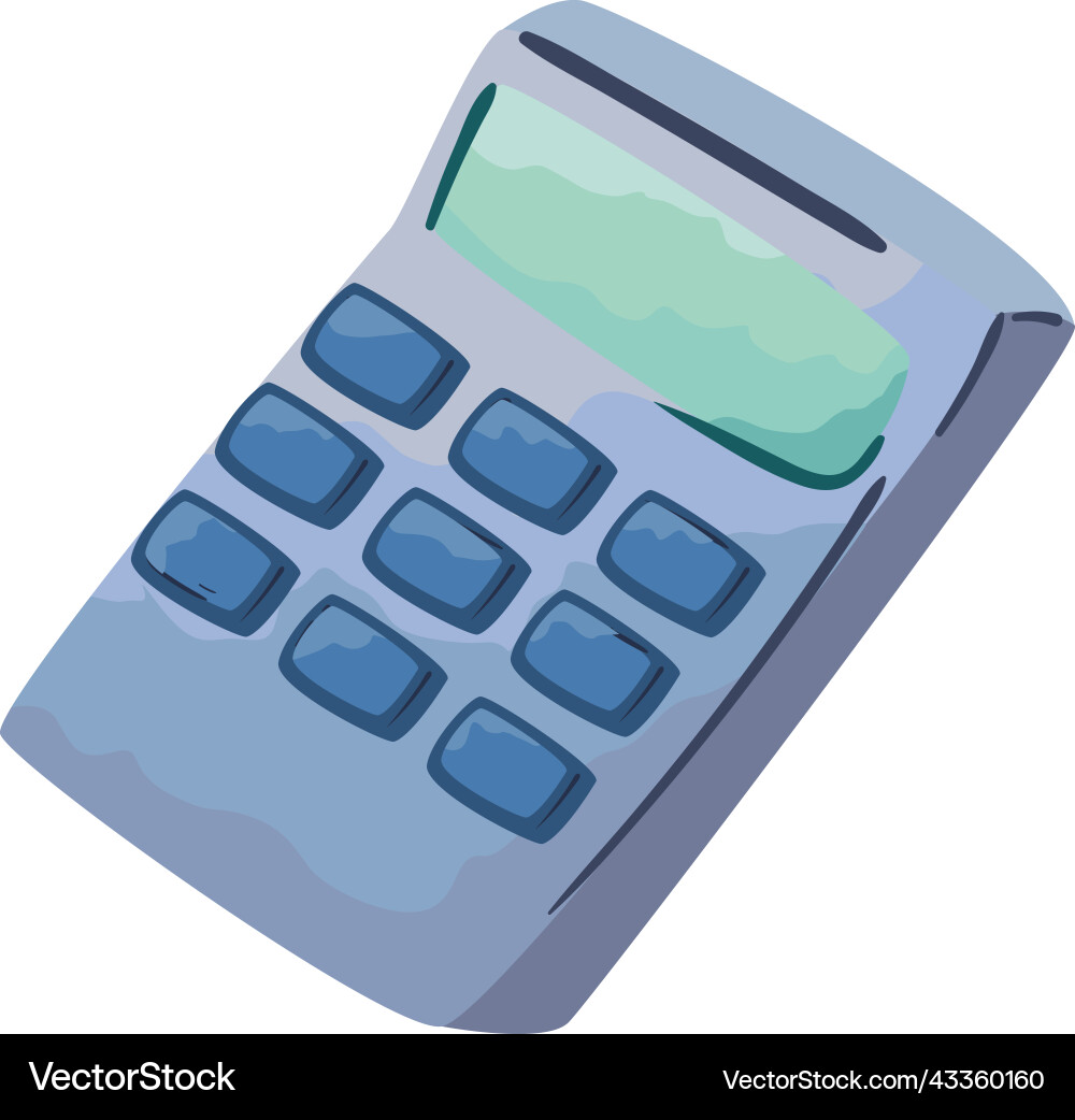 Flat calculator design Royalty Free Vector Image