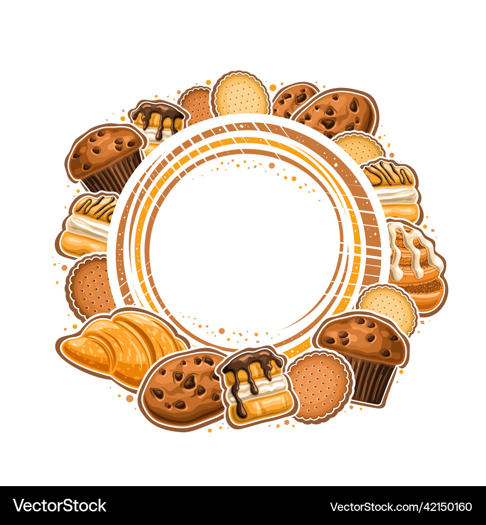 Frame for pastry Royalty Free Vector Image - VectorStock