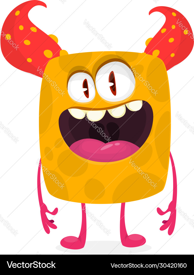 Happy cartoon troll character isolated Royalty Free Vector