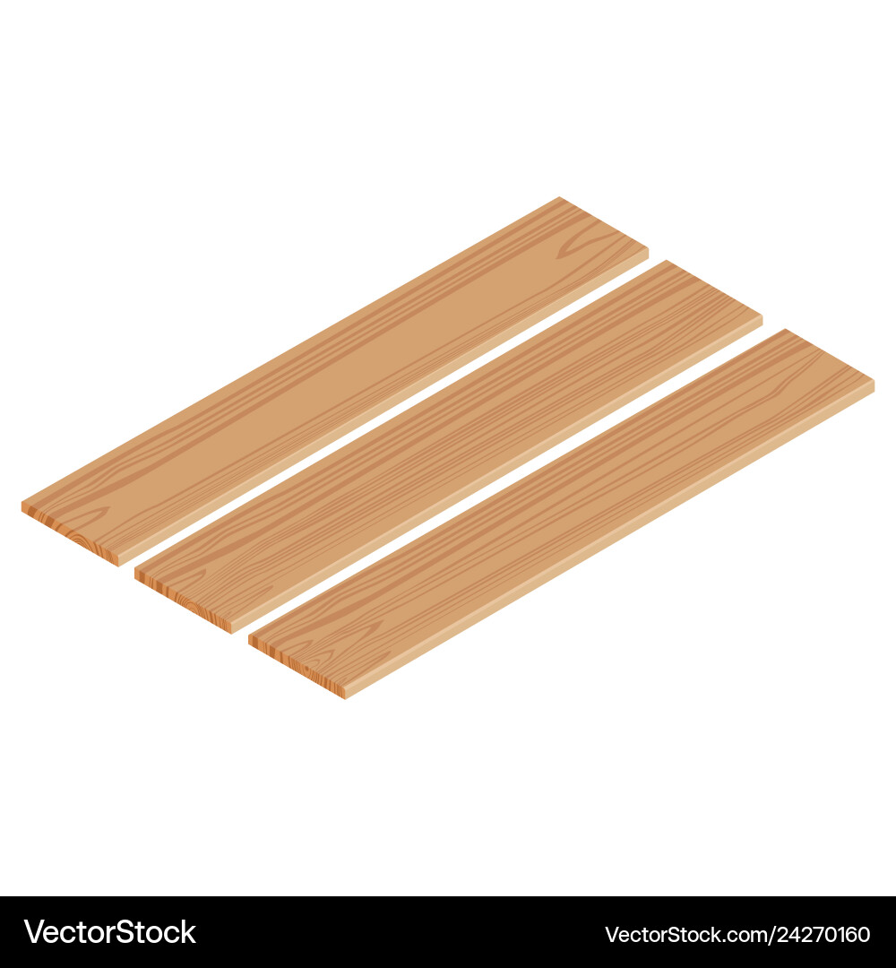 Isometric wooden planks Royalty Free Vector Image