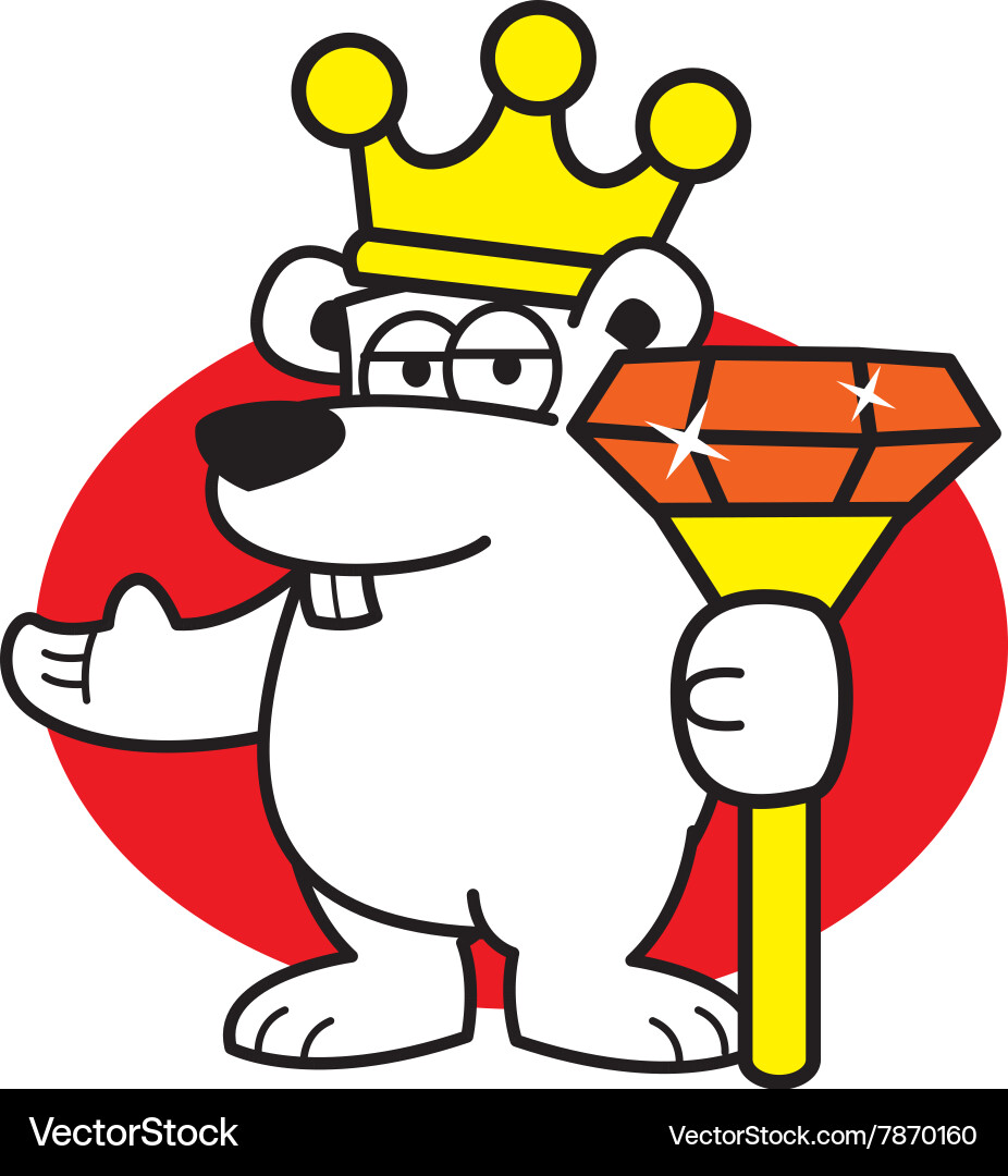 King polar bear Royalty Free Vector Image - VectorStock