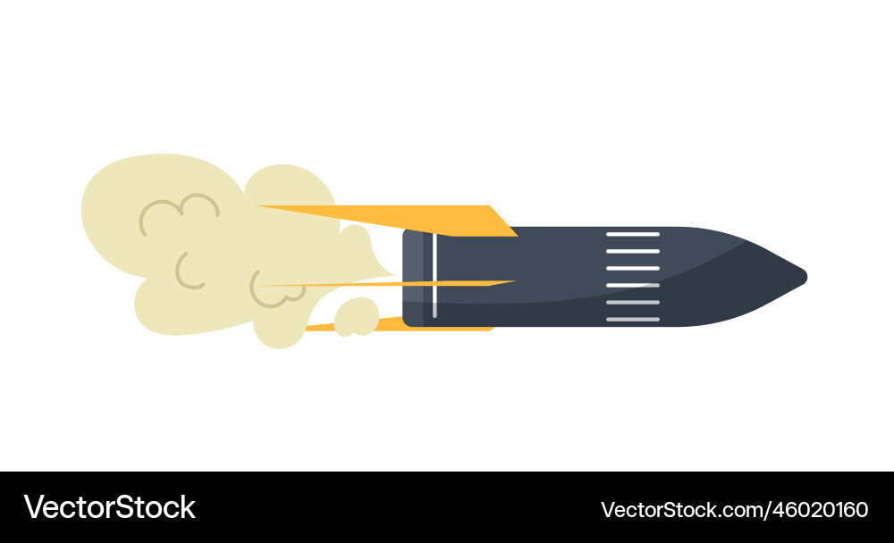 Military rocket icon Royalty Free Vector Image