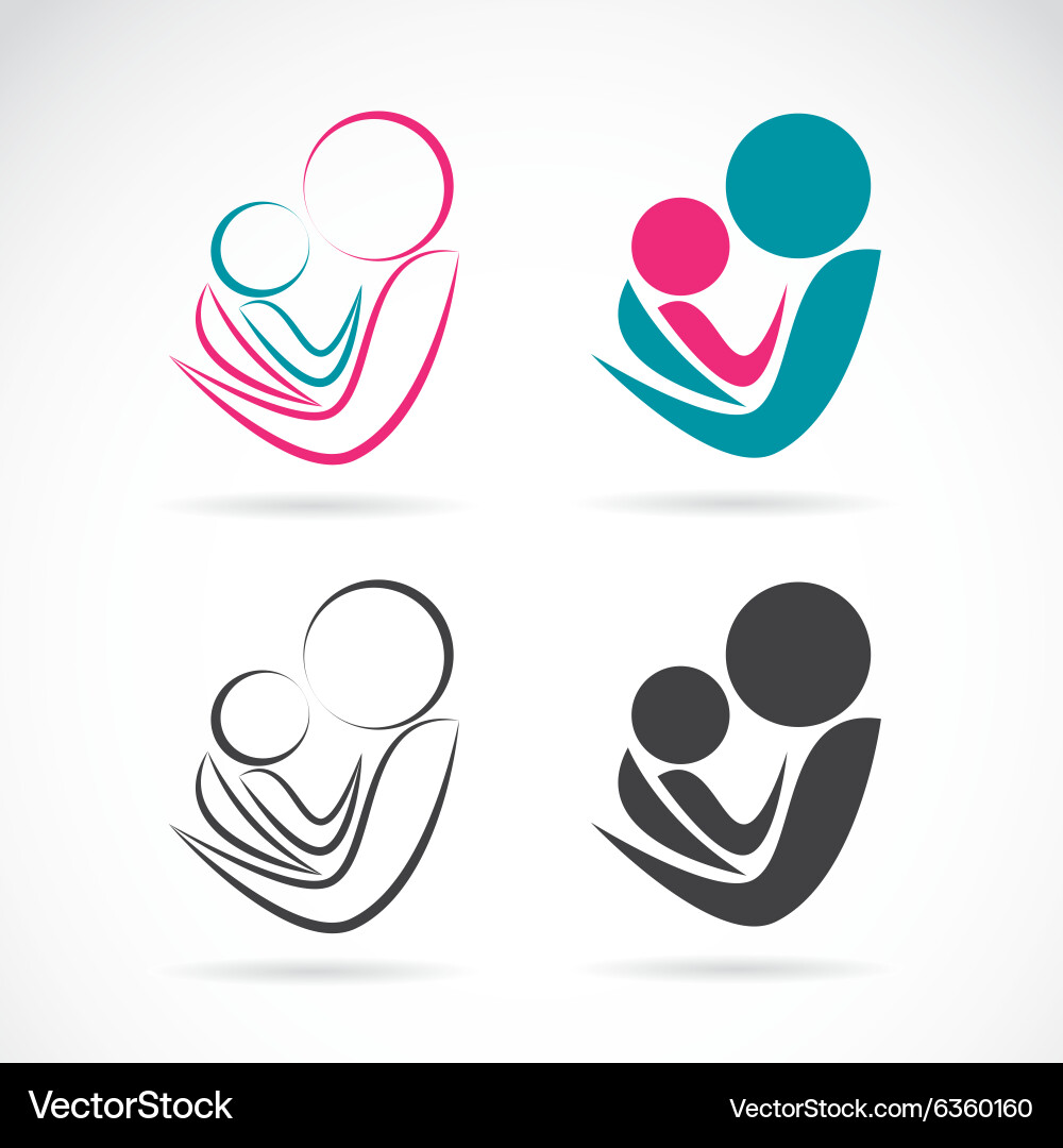 Mom and baby Royalty Free Vector Image - VectorStock
