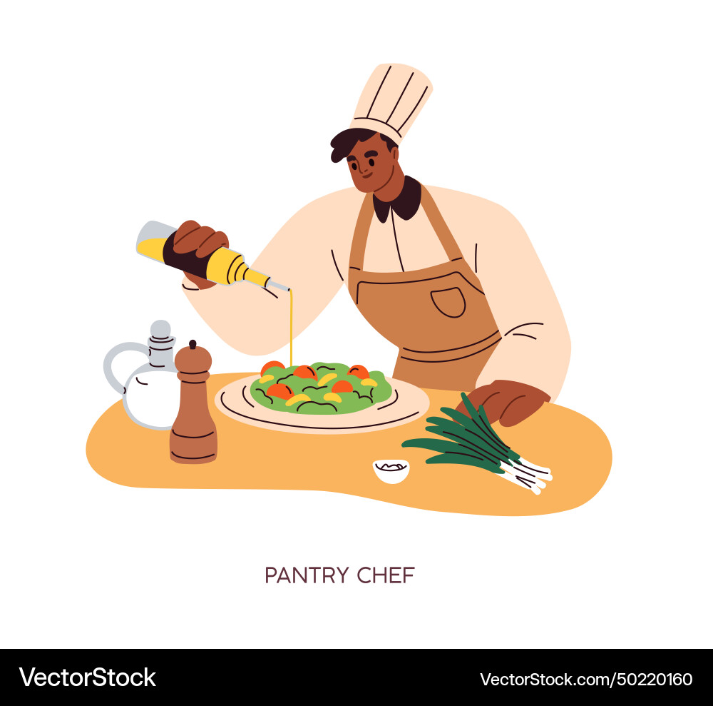 Pantry Koch Garnitur Vorspeise mit Öl Lizenzfreier Vektor