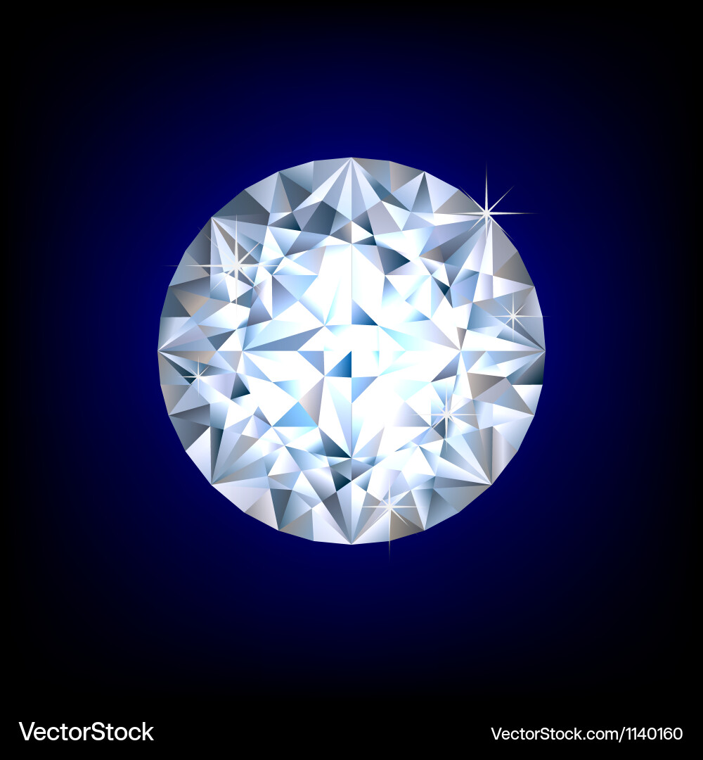 Round diamond Royalty Free Vector Image - VectorStock