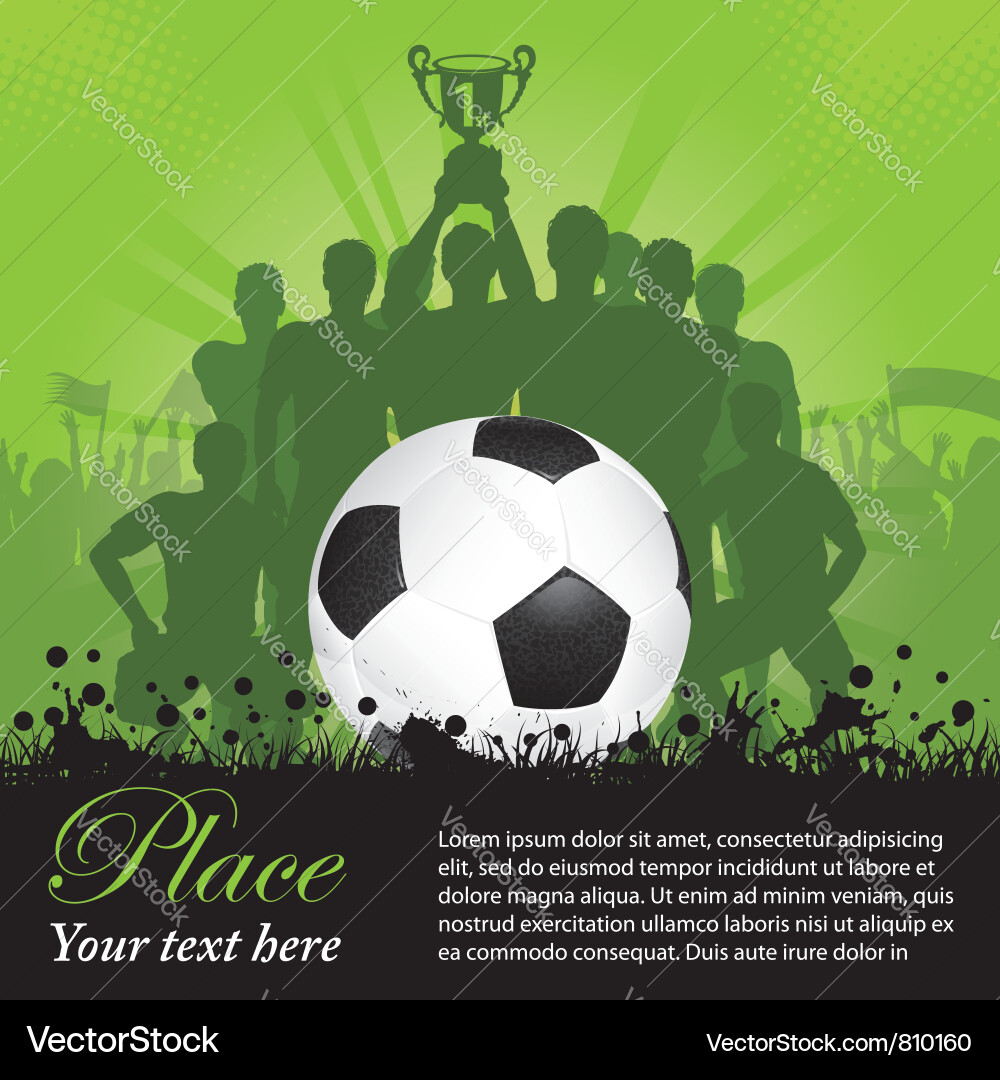 Soccer winning team Royalty Free Vector Image - VectorStock