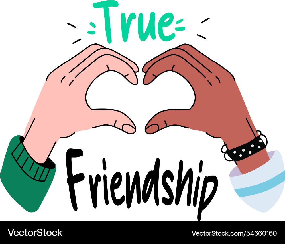 True friendship Royalty Free Vector Image - VectorStock