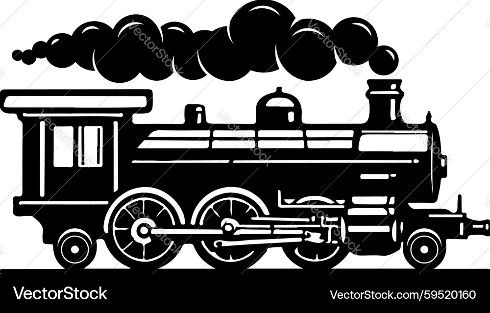 Vintage Steam Train Icon Royalty Free Vector Image