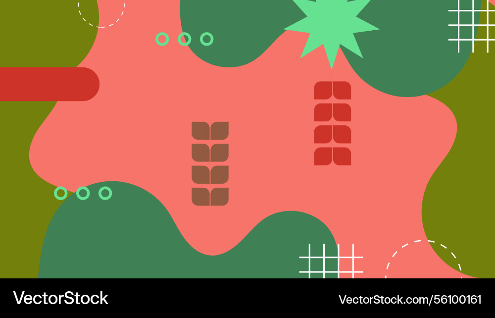 Abstract geometric pattern in warm colorful tones Vector Image