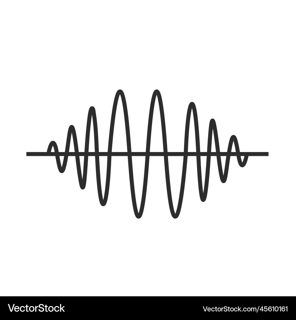 Amplitude wave sign icon design Royalty Free Vector Image