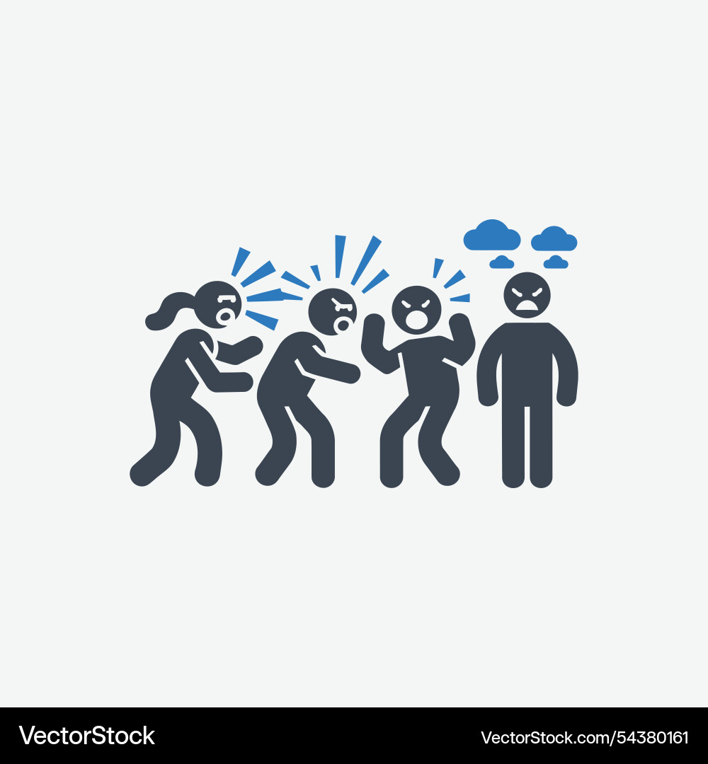Conflict management icon Royalty Free Vector Image