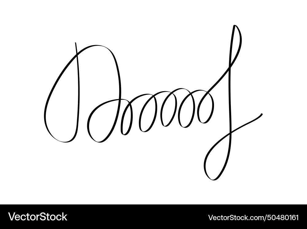 Fake hand drawn autographs with letter d Vector Image