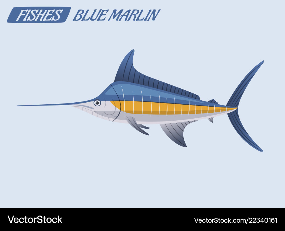 Fish character cartoon Royalty Free Vector Image