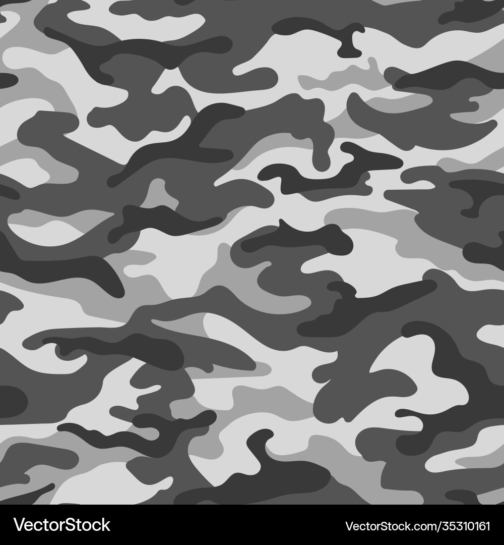 Gray military camouflage seamless pattern – Royalty-Free Vector ...
