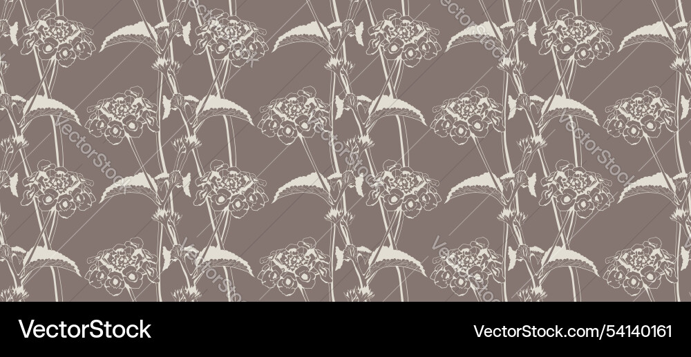 Hand drawn floral pattern design flower drawing Vector Image
