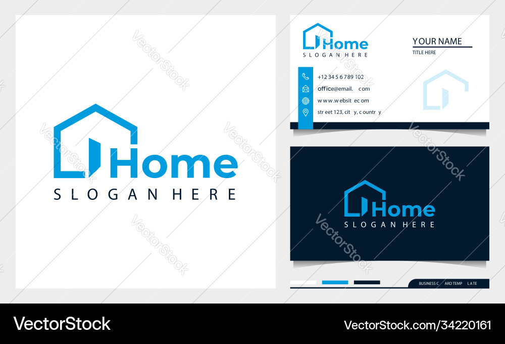 Home creative symbol concept open door logo Vector Image