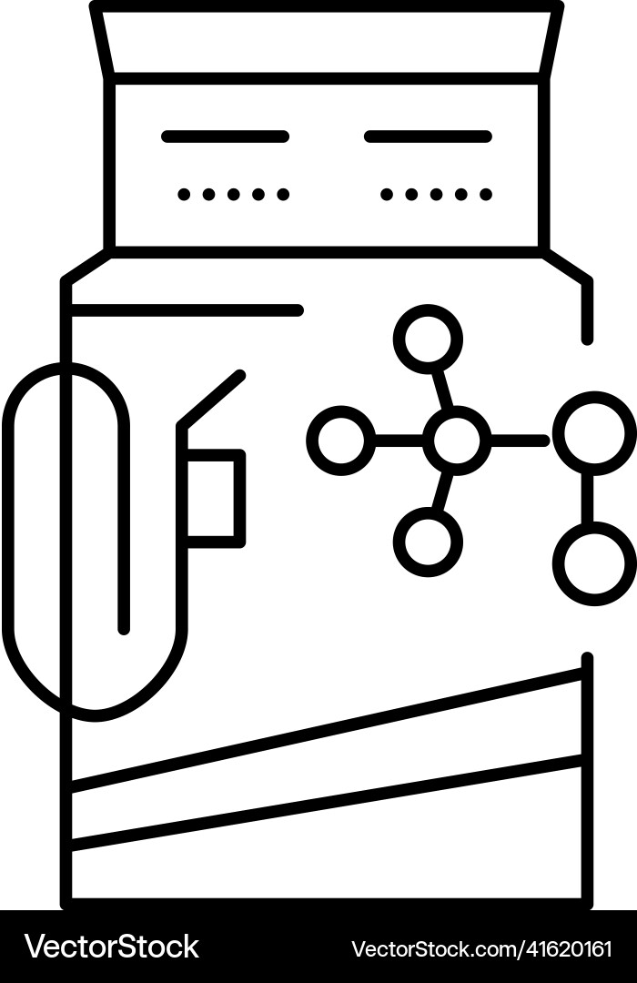 Methanol gas station line icon Royalty Free Vector Image