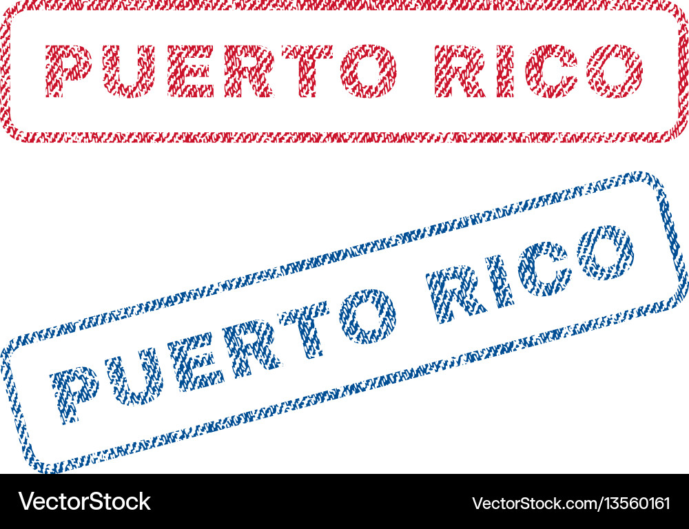 Puerto rico textile stamps Royalty Free Vector Image