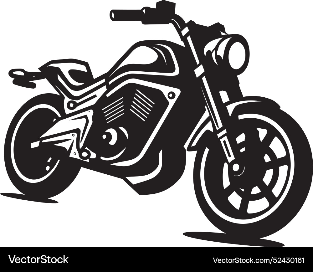 Roadster line artbikers shadowy ride Royalty Free Vector