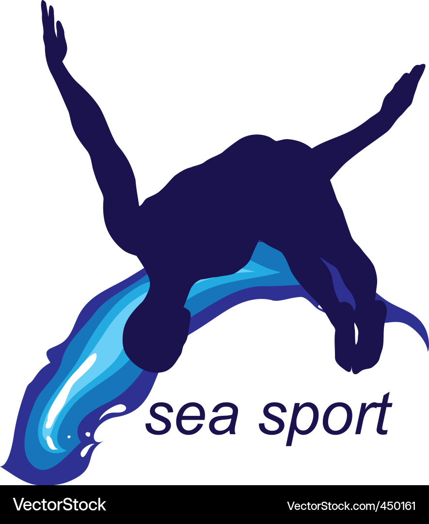 Sea sports logo Royalty Free Vector Image - VectorStock