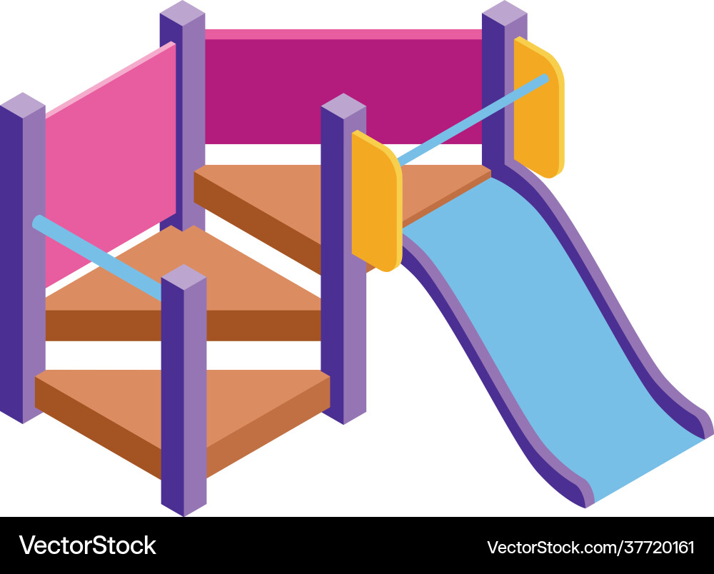 Slide isometric Royalty Free Vector Image - VectorStock