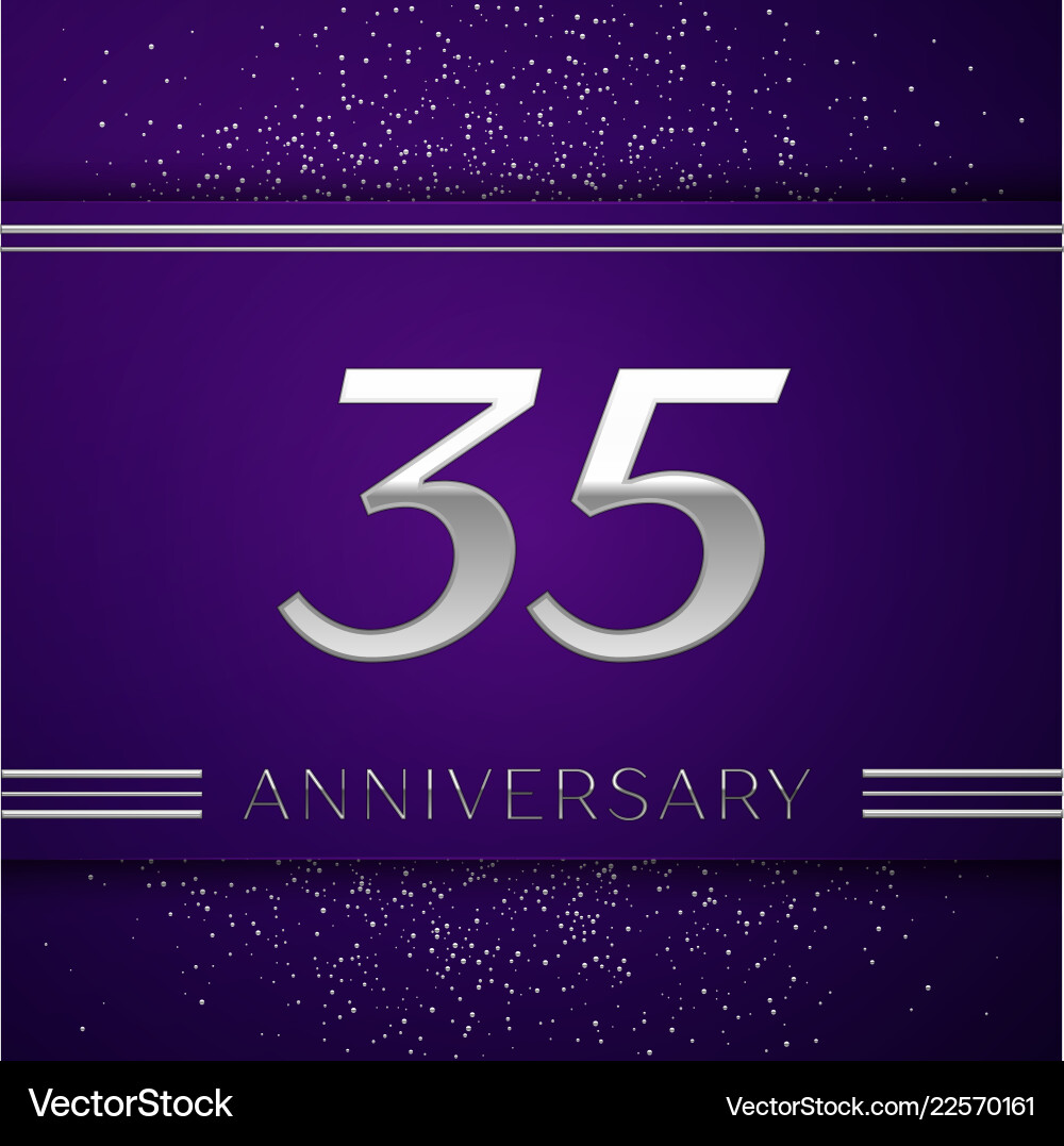 Thirty five years anniversary celebration design Vector Image
