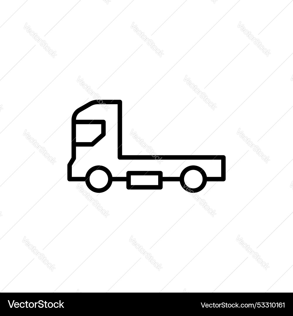 Truck container empty icon isolated on white Vector Image