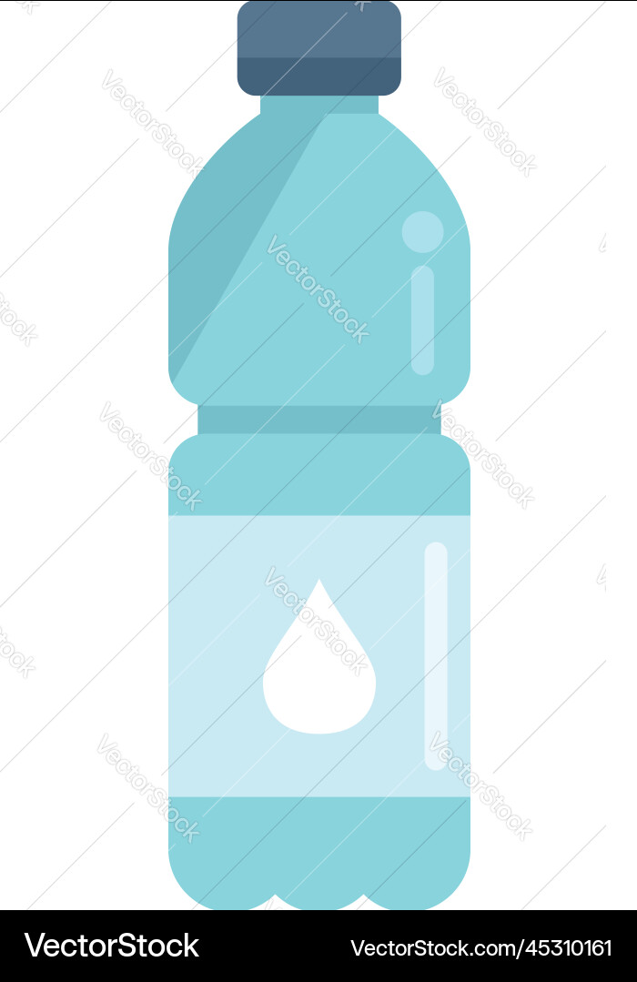 Water bottle icon flat mineral Royalty Free Vector Image