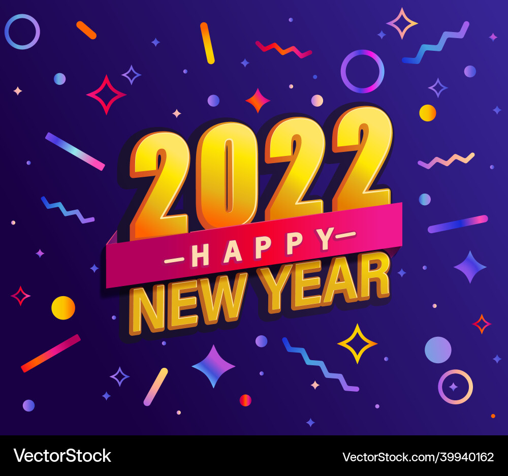 Banner for 2022 new year Royalty Free Vector Image