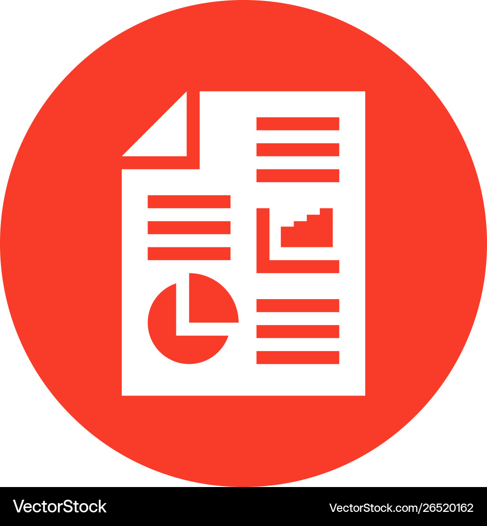 Business report icon Royalty Free Vector Image