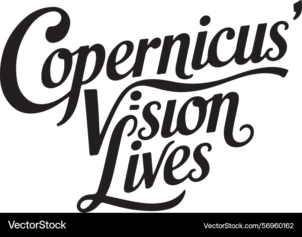 Copernicus vision lives on logo Royalty Free Vector Image