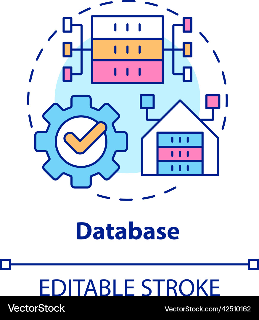 Database concept icon Royalty Free Vector Image