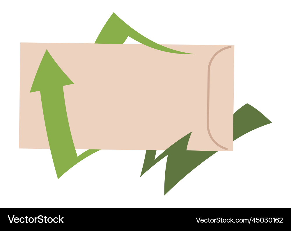 Envelope postcard or letter craft paper Royalty Free Vector