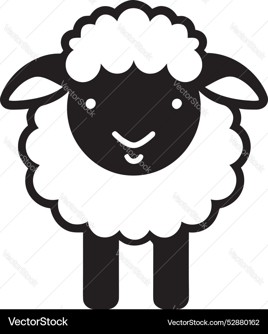 Graceful black flock woolly elegance iconic sheep Vector Image