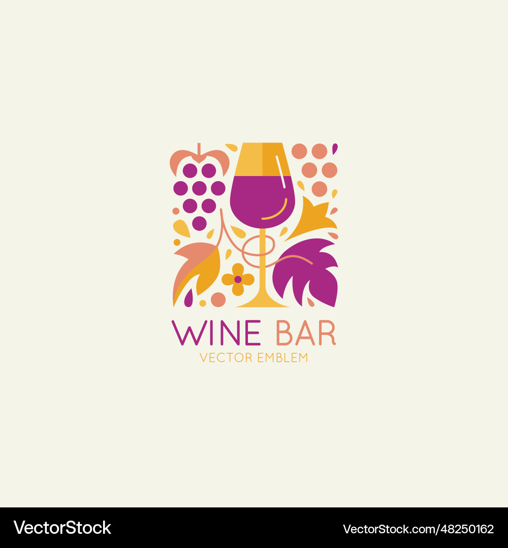 Logo design element and icon for wine packaging Vector Image