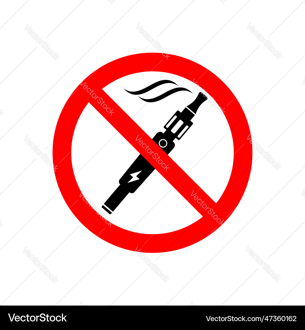 No vaping smoking symbol Royalty Free Vector Image
