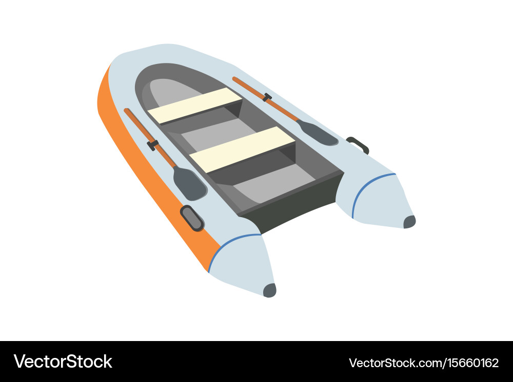 Raft flat icon and sign Royalty Free Vector Image