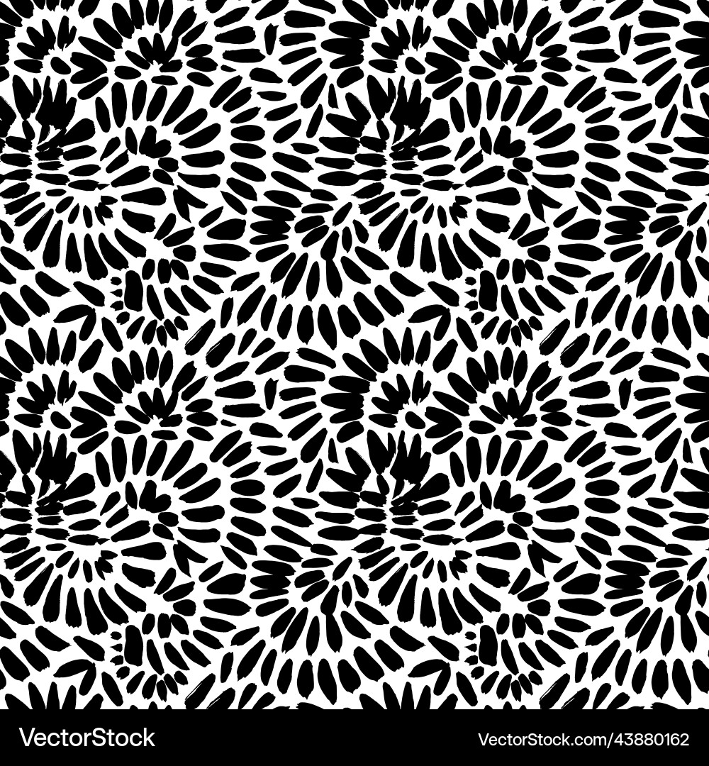 Rice Grain Seamless Pattern - Hand Drawn Vector Image