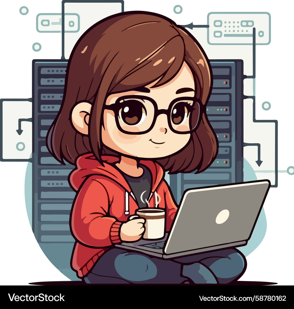 Software Developer Cartoon – Royalty-Free Vector | VectorStock
