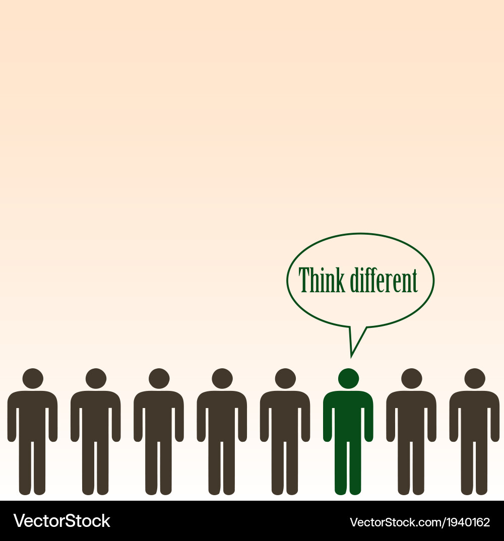 Think different concept- background Royalty Free Vector