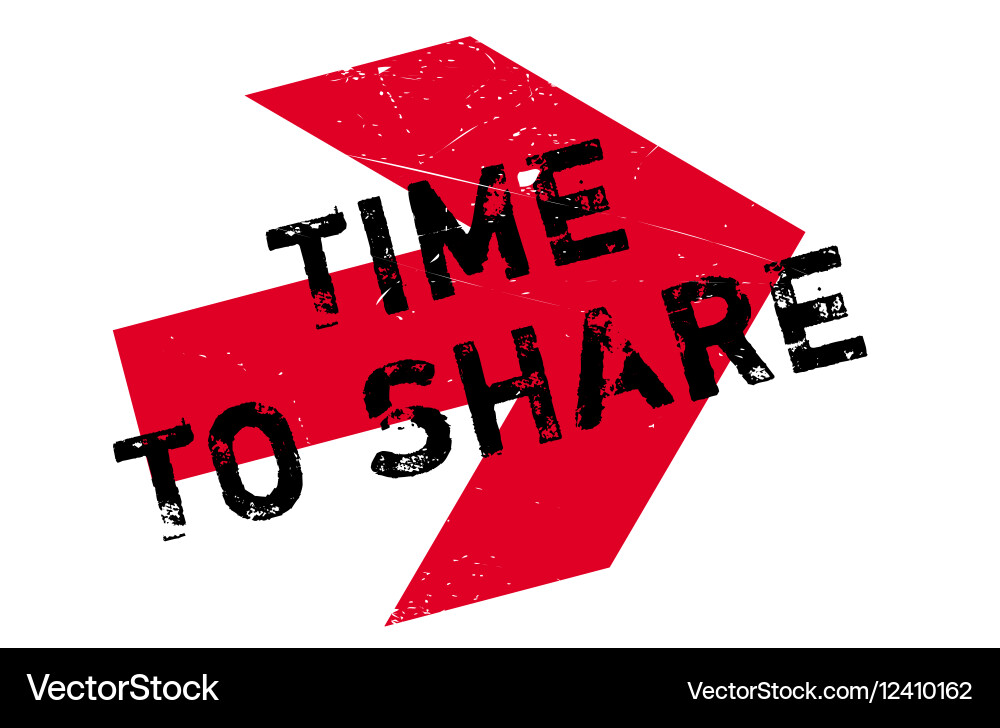 Time to share stamp Royalty Free Vector Image - VectorStock