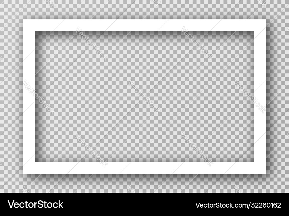 White Photo Frame Mockup Royalty Free Vector Image